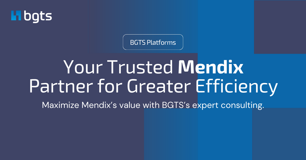 Mendix Technology Services & Solutions | BGTS